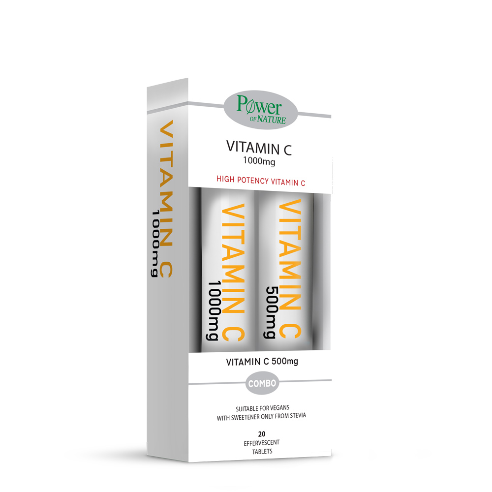 POWER HEALTH - PROMO PACK Vitamin C 1000mg με Στέβια - 20eff.tabs ΜΕ ...