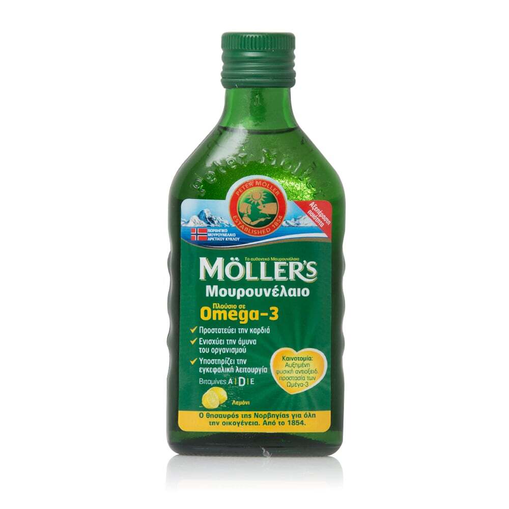 MOLLER'S - Μουρουνέλαιο (Cod Liver Oil) Lemon Flavour - 250ml